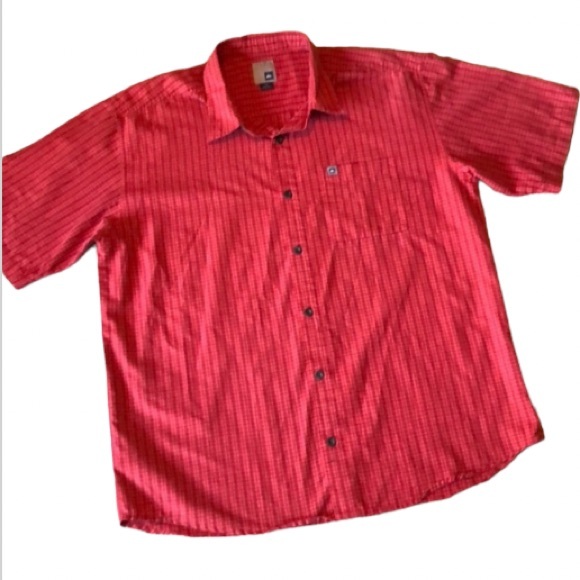 Quiksilver | Shirts | Quicksilver Red Gender Neutral Short Sleeve Shirt ...